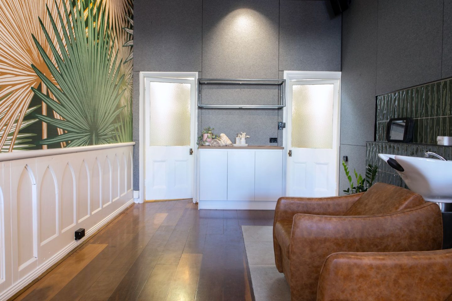 Palm Wall Vinyl Delivers Luxurious Finish For Blow Out Bar - Materialised